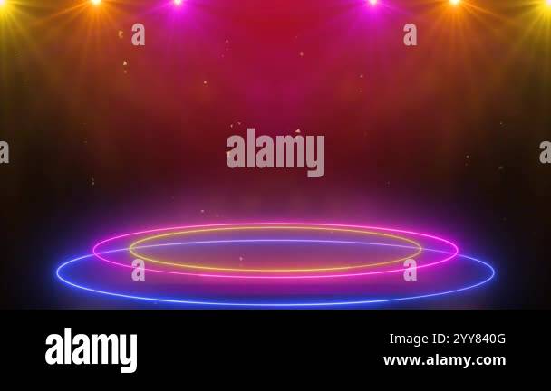 ring of spotlight effect green screen background Stock Video Footage ...