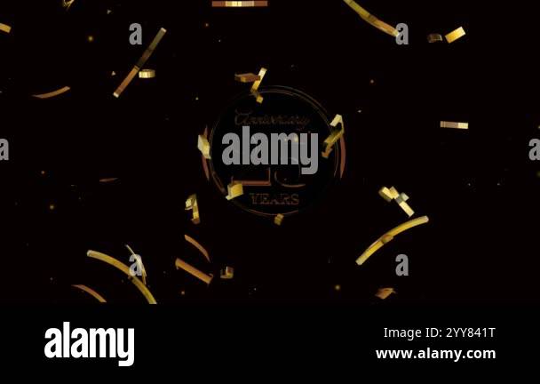 25 years anniversary symbol shatter effect green screen background ...