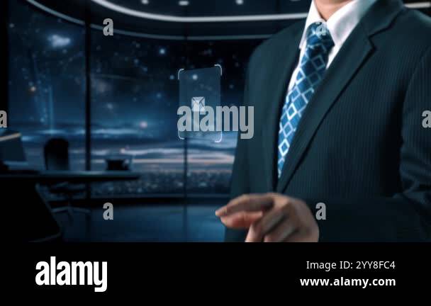 Business person checking email inbox, organizing and prioritizing ...