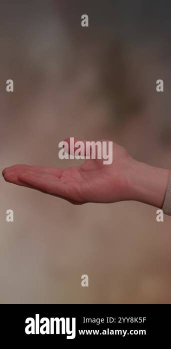 An open hand gesture that exudes serenity, symbolizing an atmosphere of ...
