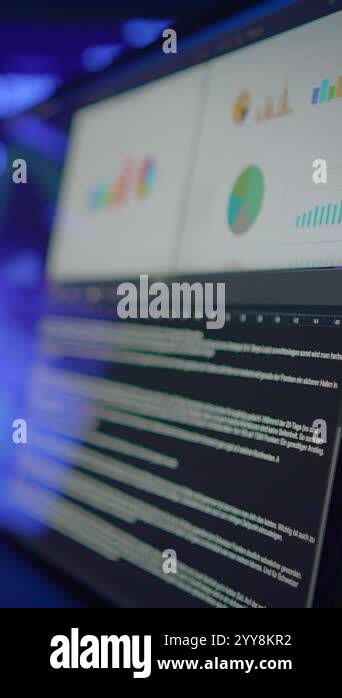 A detailed closeup portrayal of a laptop screen displaying strikingly ...