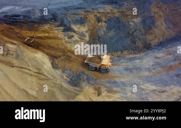 An impressive aerial shot captures extensive mining operations ...