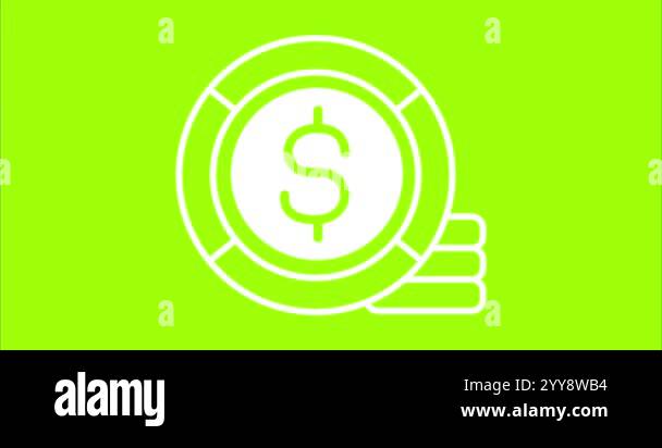green screen dollar coin animation Stock Video Footage - Alamy