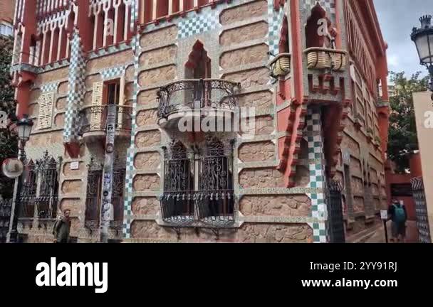 Barcelona, Spain - September 19, 2024: Facade of Casa Vicens, the first ...