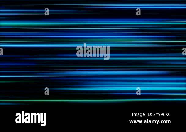 Abstract blue illuminated lines moving slowly sideways. Background ...