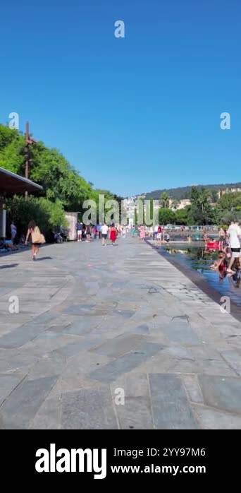 Nice, France - October 11, 2024: People walking through the Promenade ...
