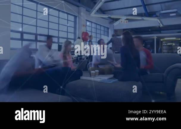 Animation of network of connections with diverse colleagues having ...