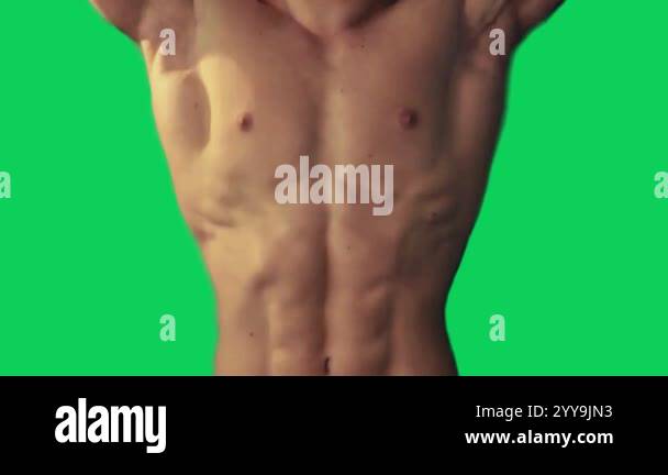 Muscular System, female, 4K animation. Camera rotation showing all the muscles, in slow motion ...