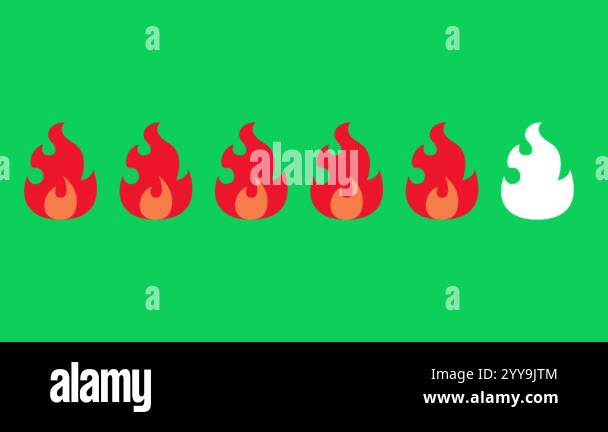 Fire loading icons animation on green screen background ideal for video ...
