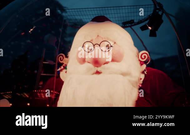 Big Santa Claus decoration in the courtyard of the Monte Carlo Casino ...