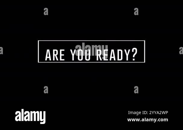 Are You Ready advertisement promo text animation video. High-quality 4K ...