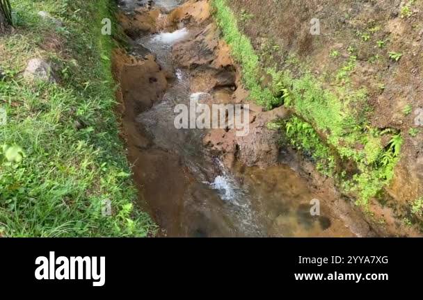 Close up view of river currents or water ripples. Clear fresh water ...
