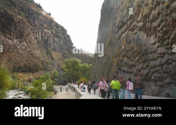 Garni, Armenia - 15th october, 2024: visitors sightseeing popular ...