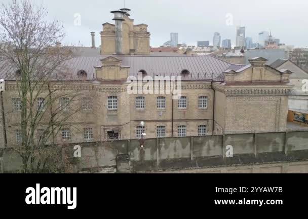 Vilnius, Lithuania 25th november, 2024: aerial fly over view Vilnius ...