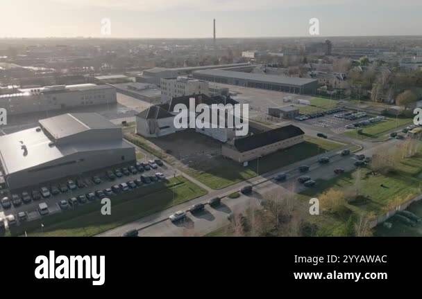 Siauliai, Lithuania - 13th november, 2024: aerial new military Margiris Infantry Battalion ...