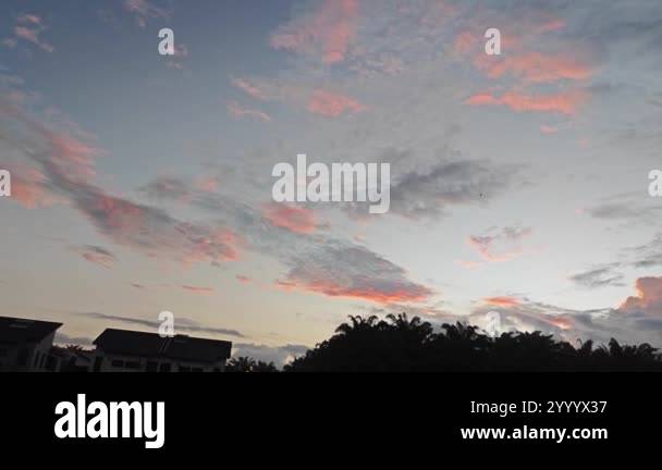 footage of the colorful golden hour early morning sky Stock Video ...