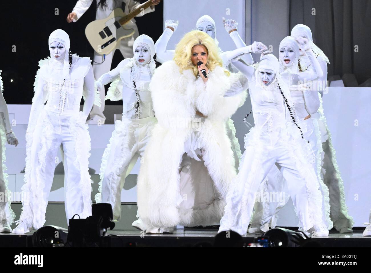 London, UK. 1 March 2025. Jade Thirlwall performing at the BRIT Awards ...