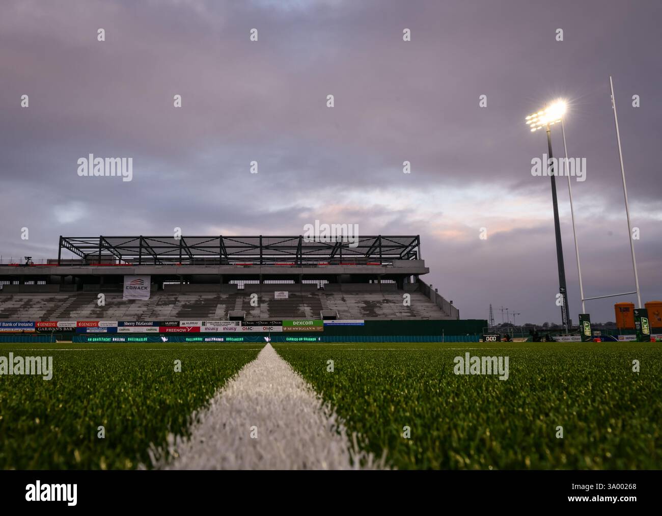 Galway, Ireland. 1st March, 2025. A view of the Dexcom Stadium main ...