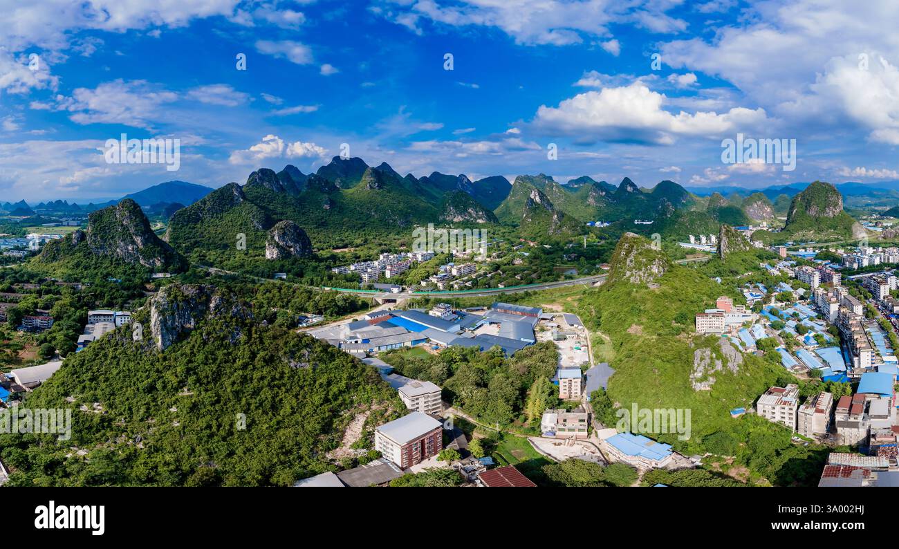Aerial view of Guilin National Hi-Tech Zone, Guangxi, China Stock Photo ...