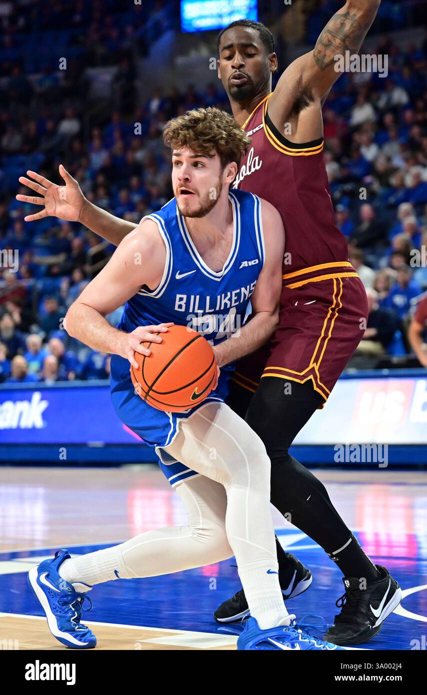 ST. LOUIS, MO - MARCH 01: Saint Louis guard Gibson Jimerson (24) looks ...