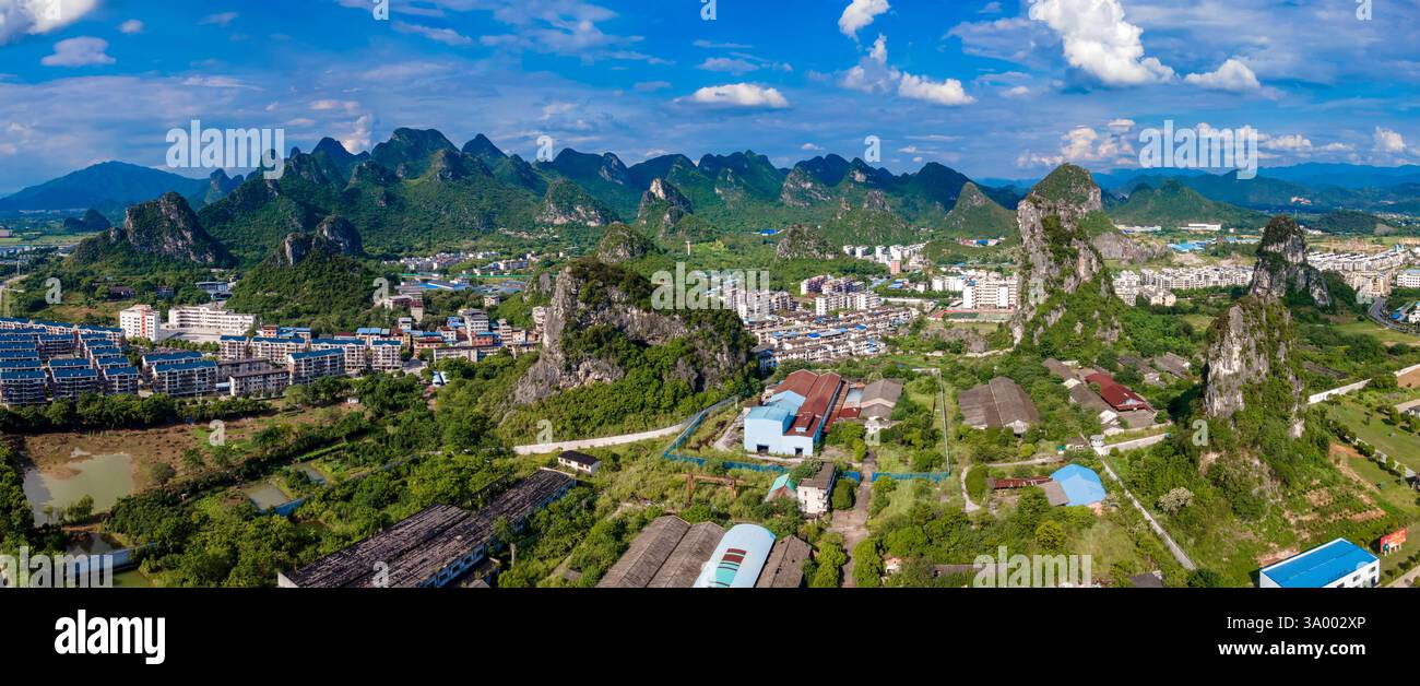 Aerial view of Guilin National Hi-Tech Zone, Guangxi, China Stock Photo ...