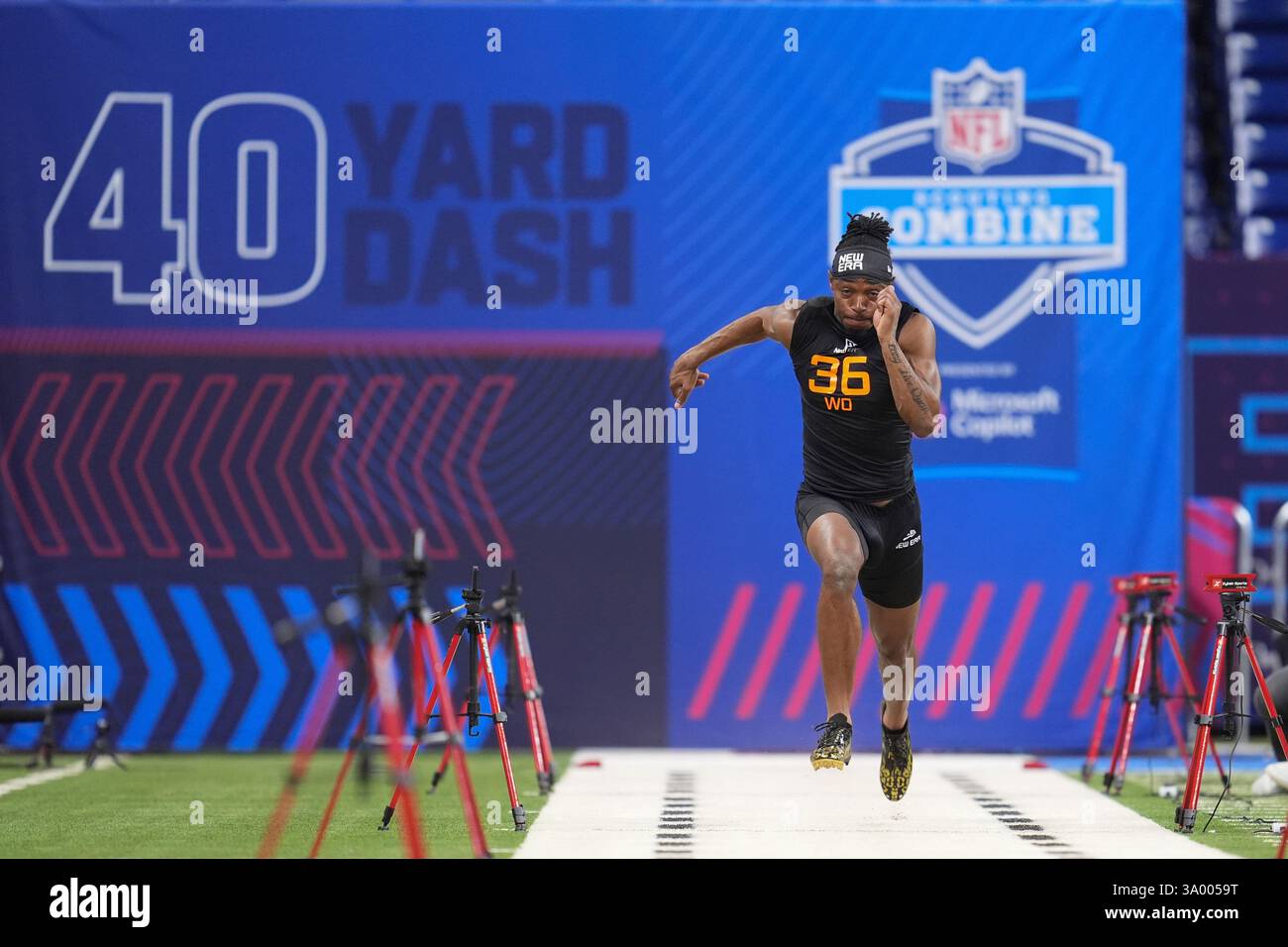 Maryland wide receiver Kaden Prather runs the 40-yard dash at the NFL ...