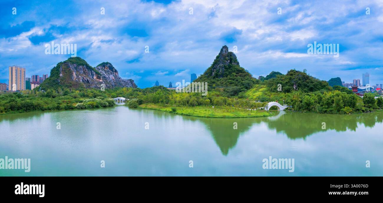 Aerial view of Shanshui Park, Guilin, Guangxi, China Stock Photo - Alamy