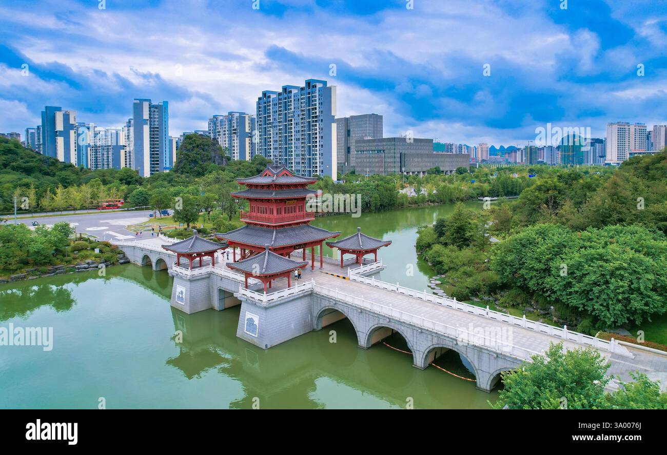 Aerial view of Shanshui Park, Guilin, Guangxi, China Stock Photo - Alamy
