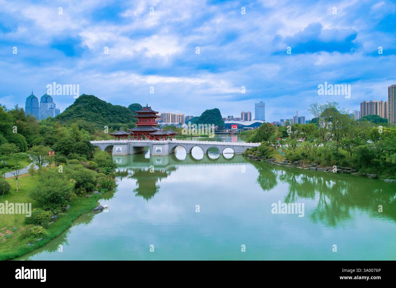 Aerial view of Shanshui Park, Guilin, Guangxi, China Stock Photo - Alamy