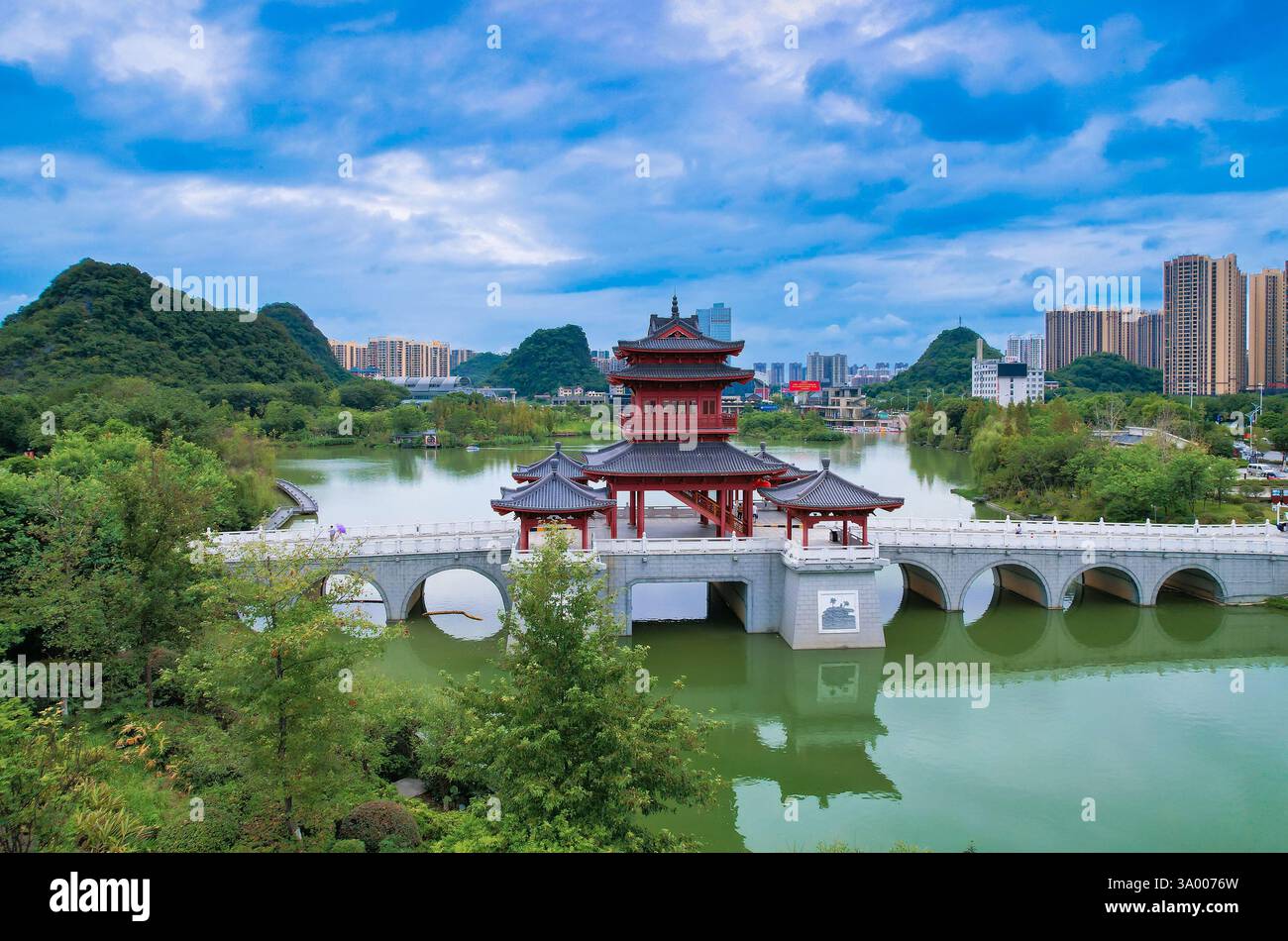 Aerial view of Shanshui Park, Guilin, Guangxi, China Stock Photo - Alamy