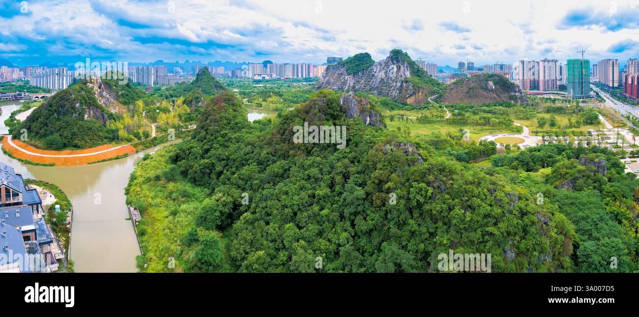 Aerial view of Shanshui Park, Guilin, Guangxi, China Stock Photo - Alamy