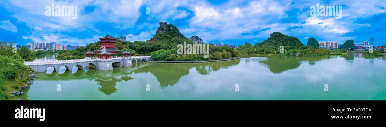 Aerial view of Shanshui Park, Guilin, Guangxi, China Stock Photo - Alamy