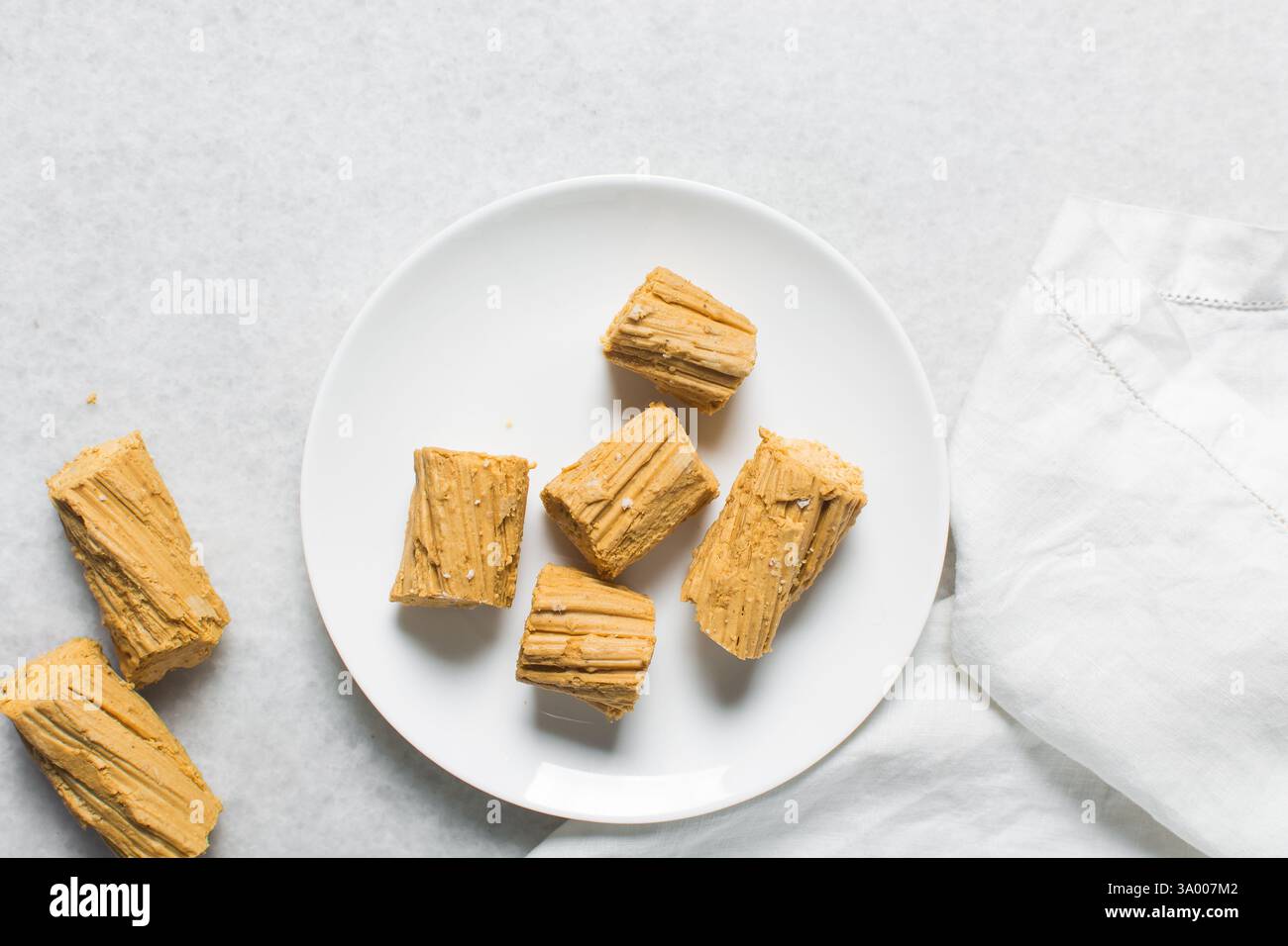 Overhead view of Nigerian Balewa candy, top view of hausa alewa candy ...