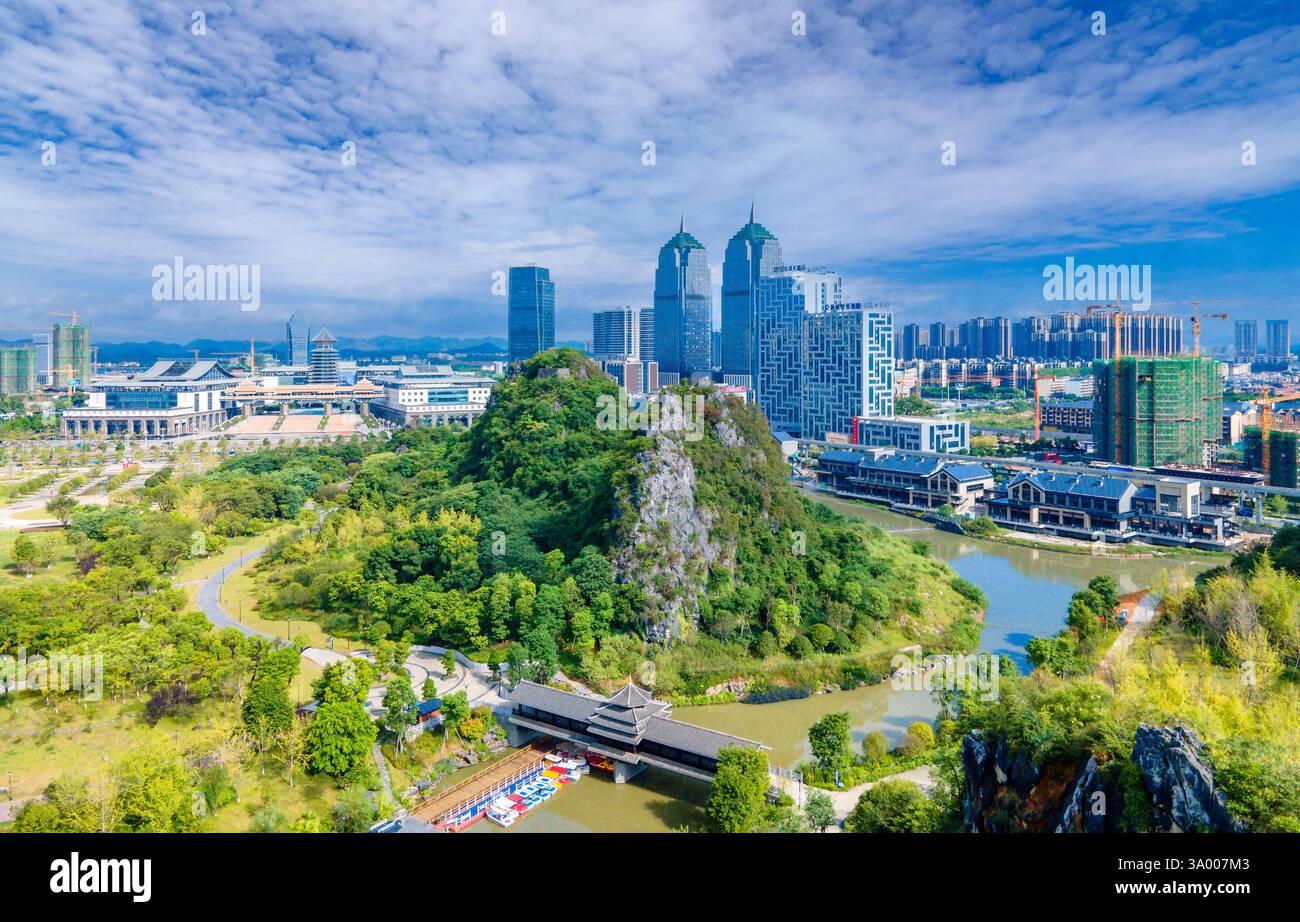 Aerial view of Shanshui Park, Guilin, Guangxi, China Stock Photo - Alamy