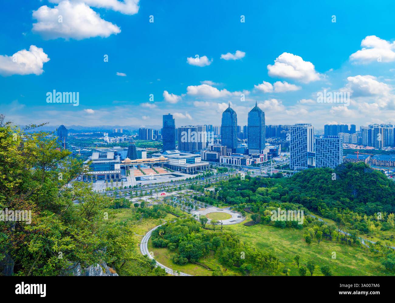 Aerial view of Shanshui Park, Guilin, Guangxi, China Stock Photo - Alamy