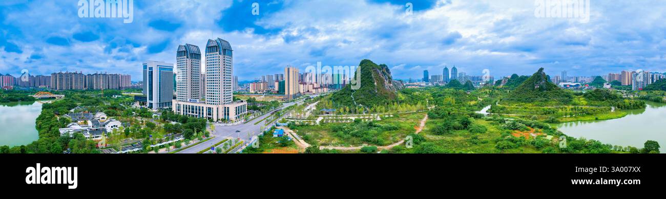 Aerial view of Shanshui Park, Guilin, Guangxi, China Stock Photo - Alamy