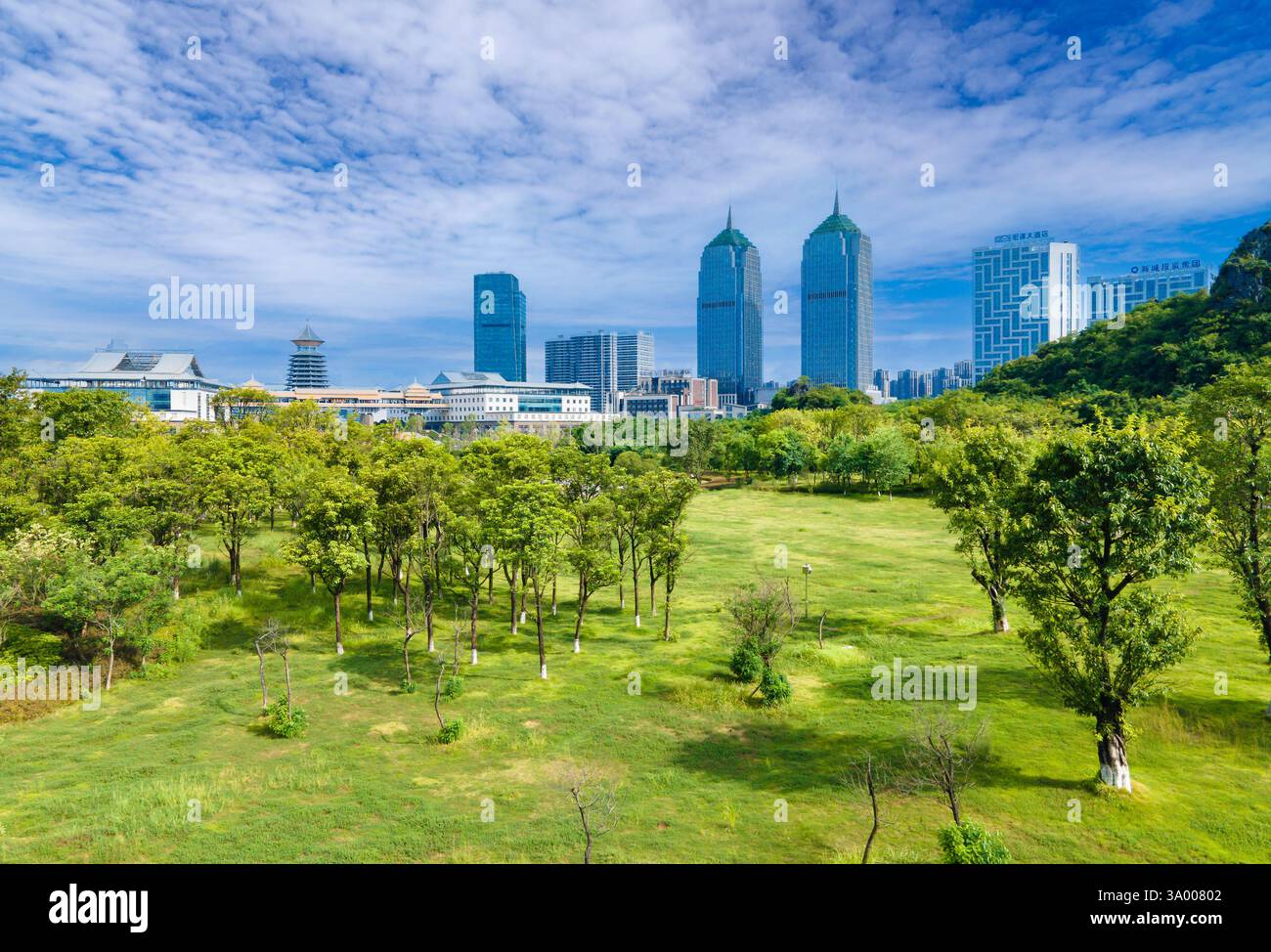 Aerial view of Shanshui Park, Guilin, Guangxi, China Stock Photo - Alamy