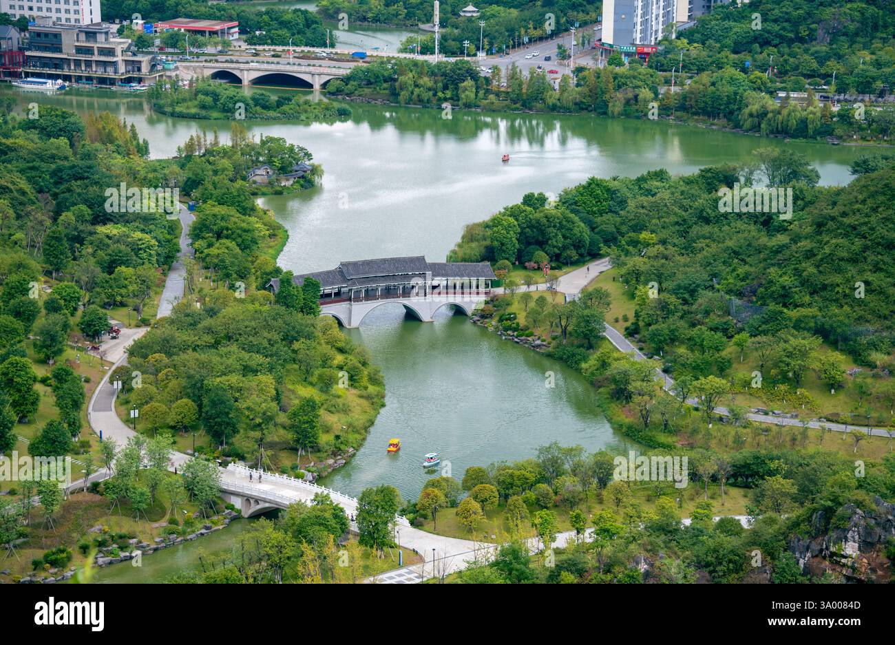 Aerial view of Shanshui Park, Guilin, Guangxi, China Stock Photo - Alamy