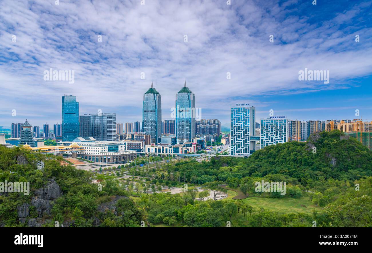 Aerial view of Shanshui Park, Guilin, Guangxi, China Stock Photo - Alamy