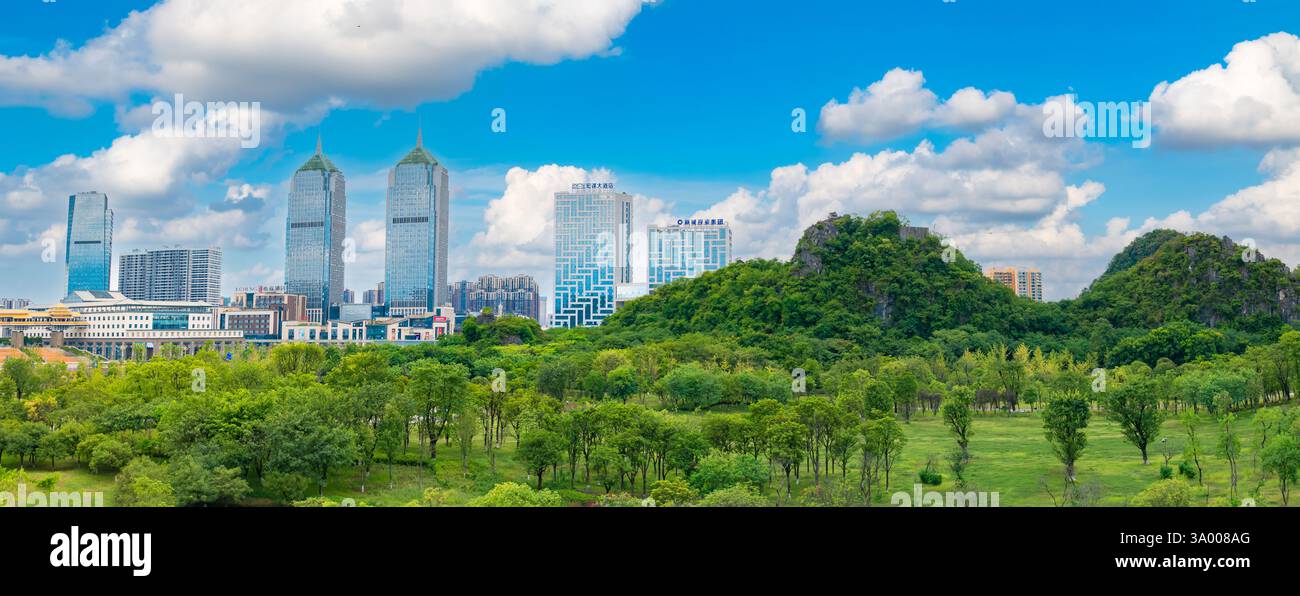 Aerial view of Shanshui Park, Guilin, Guangxi, China Stock Photo - Alamy