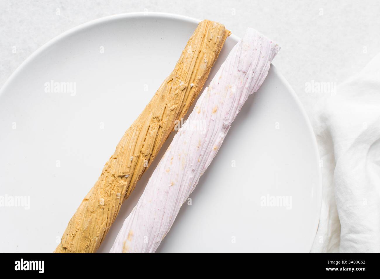 Overhead view of Nigerian Balewa candy, top view of hausa alewa candy ...