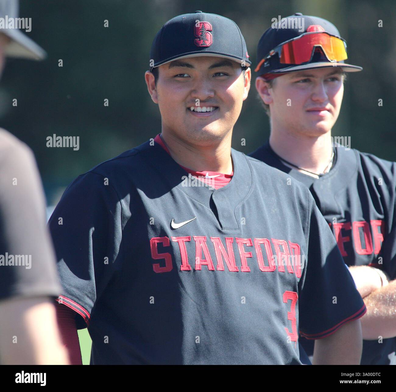 Stanford baseball player Rintaro Sasaki smiles before a game against ...