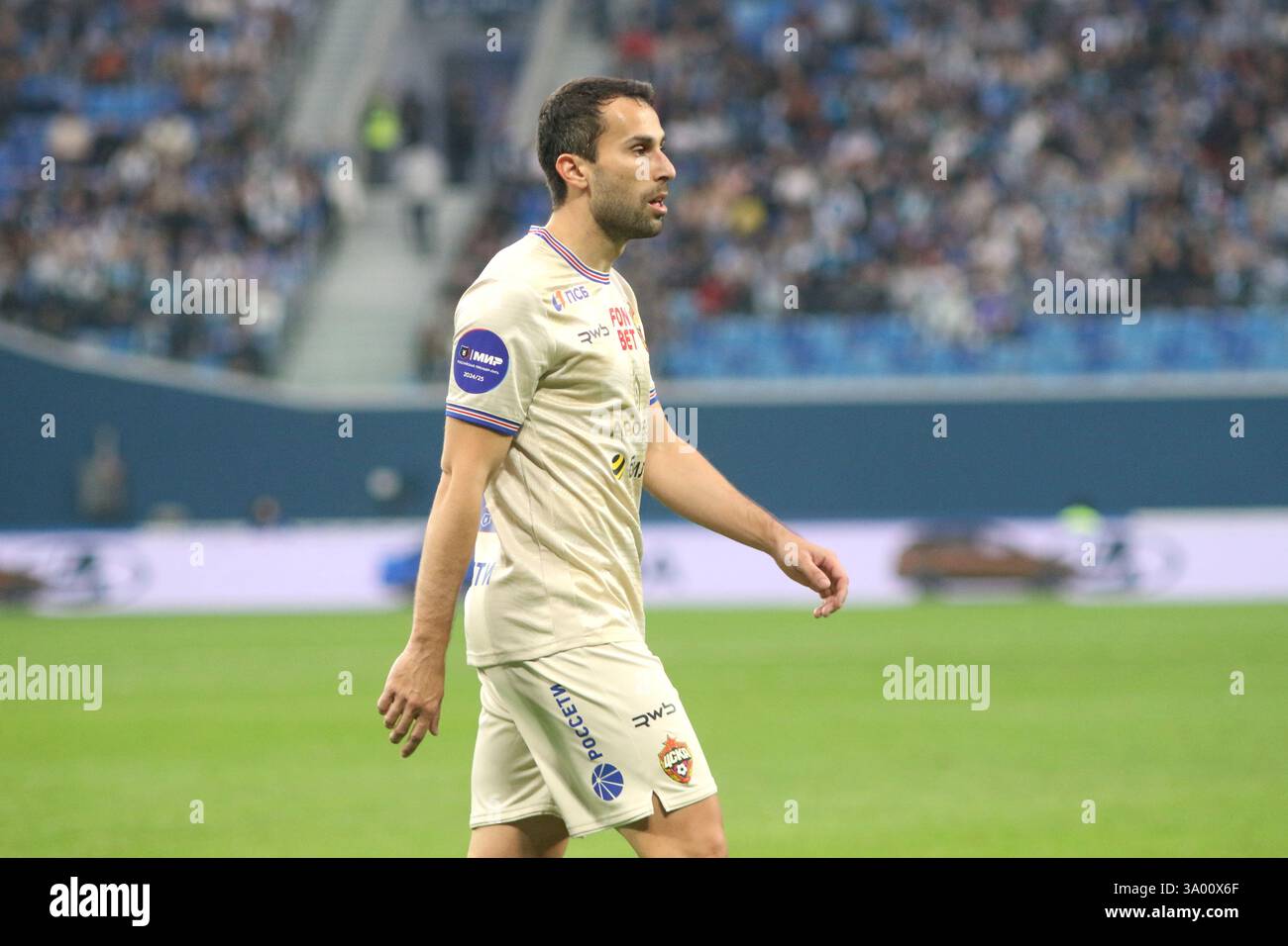 Milan Gajic (22) of CSKA seen in action during the Russian Premier ...