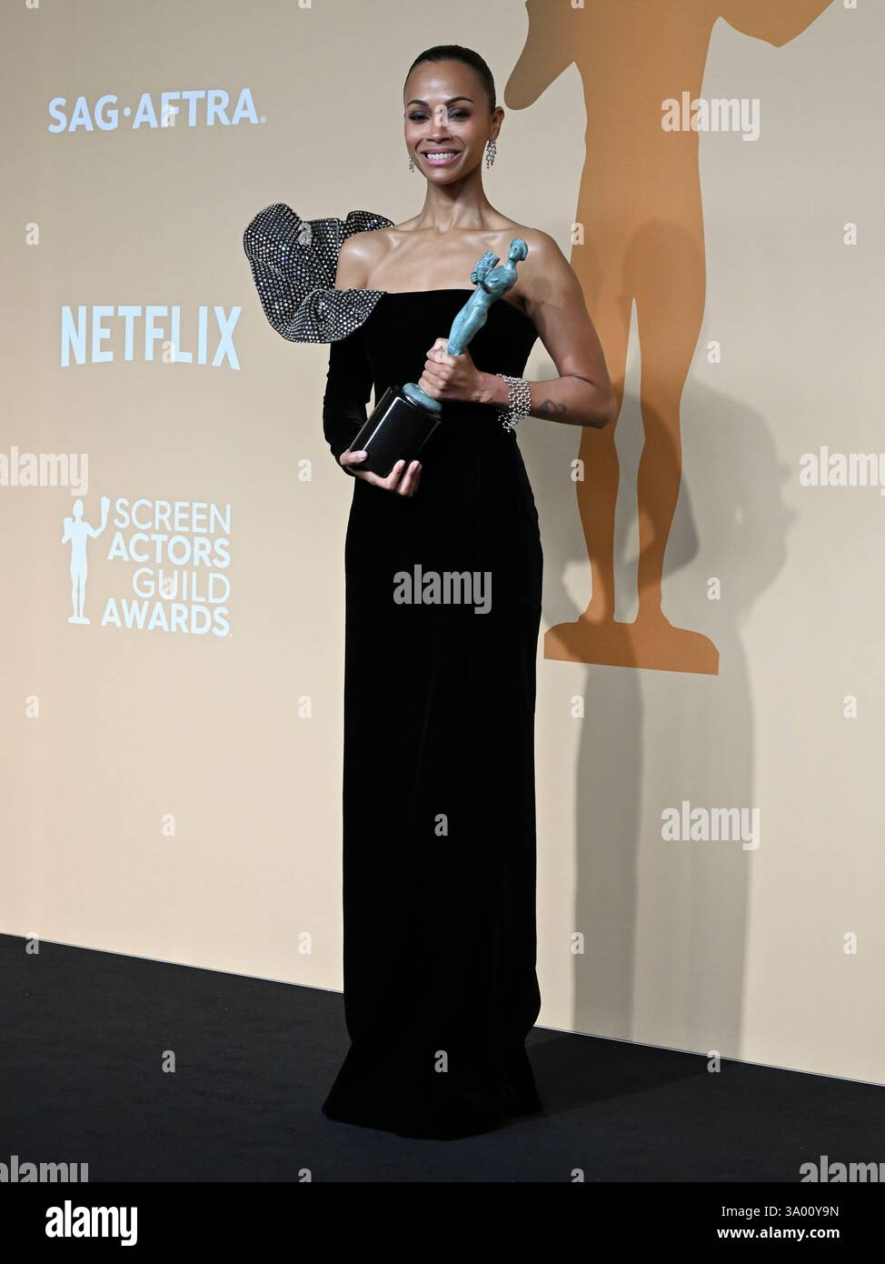 February 23, 2025, Los Angeles, California, USA: Zoe Saldana attends ...