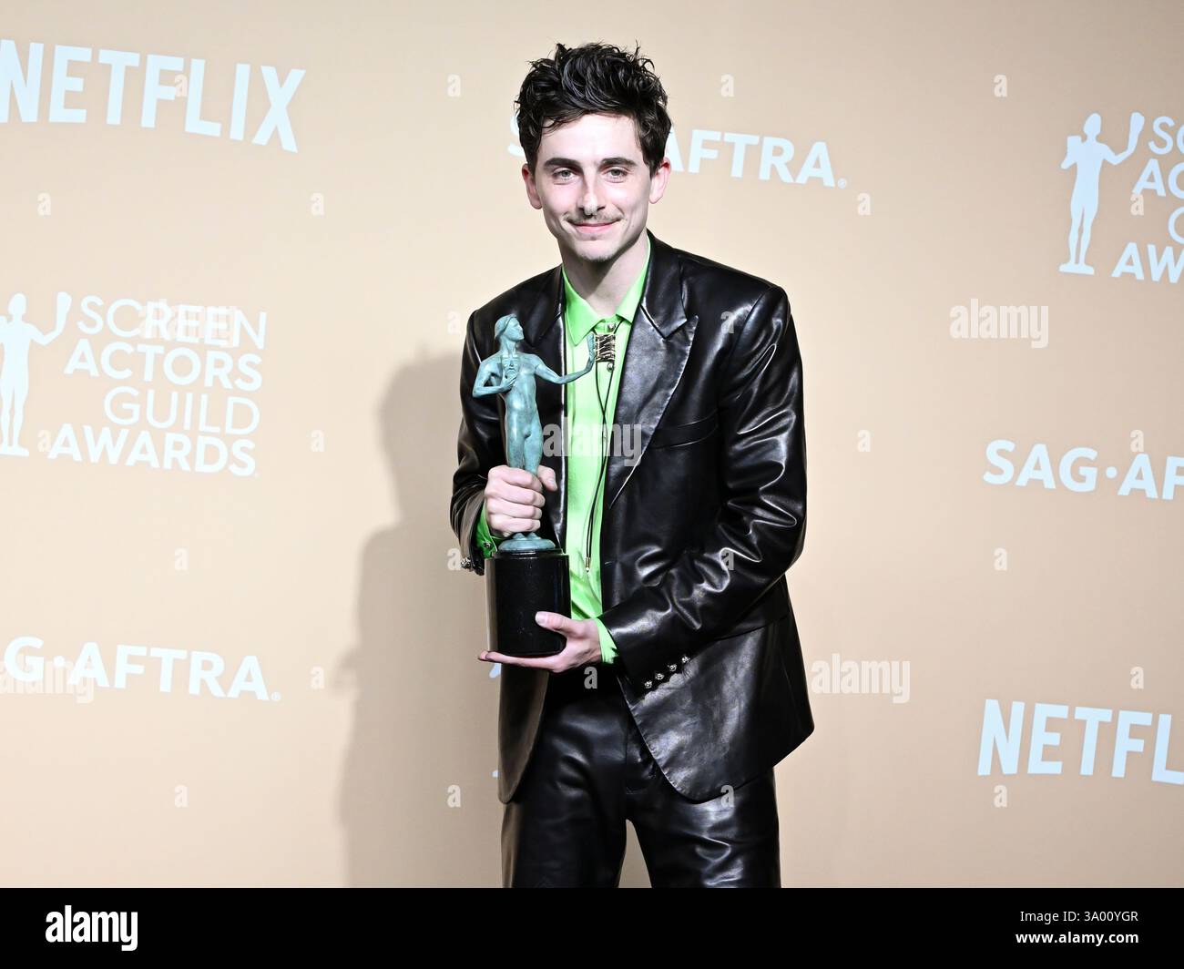 Los Angeles, California, USA. 23rd Feb, 2025. Timothee Chalamet. 31st Annual Screen Actors Guild ...