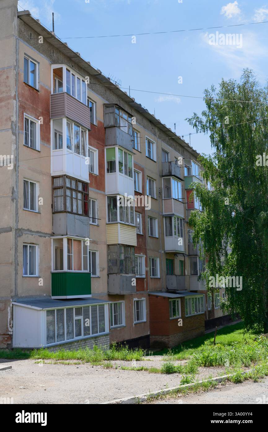 A five-storey house typical of the Soviet Union in the 60s of the 20th ...