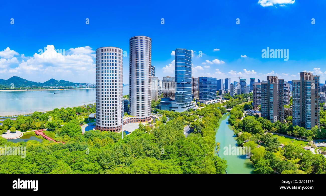 Cityscape of Hangzhou, Zhejiang Province, China Stock Photo - Alamy