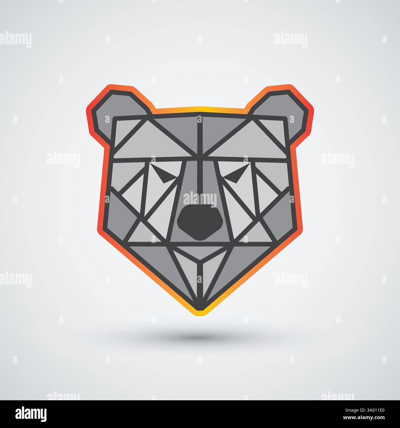 Modern Bear logo can be used for company logo or clothing geometric ...