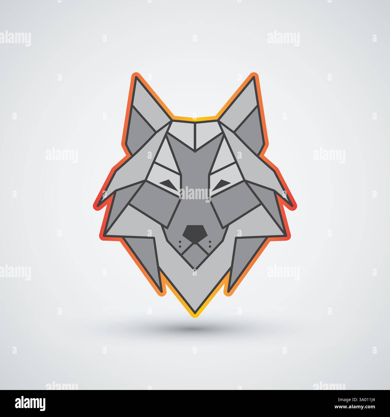 Modern wolf logo can be used for company logo or clothing geometric ...