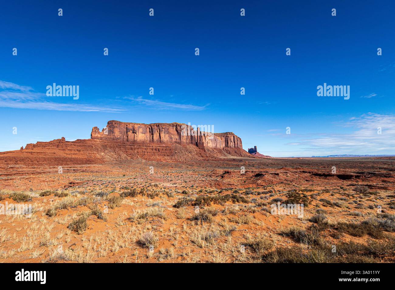 Hiking the Wildcat Trail at the beautiful Monument Valley Stock Photo ...
